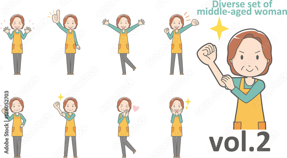 Diverse set of middle-aged woman , EPS10 vector format vol.2 Stock ...