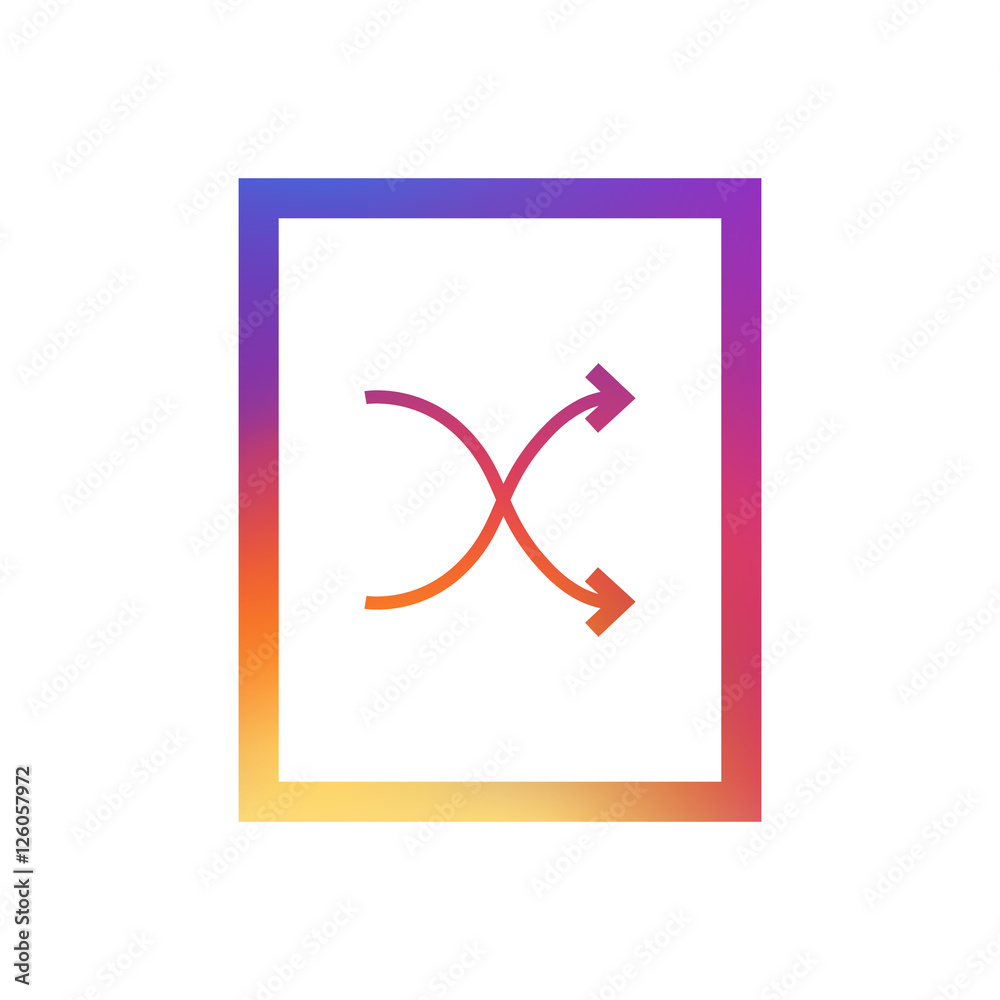 Shuffle logo vector, clip art. Also useful as icon, web UI element ...