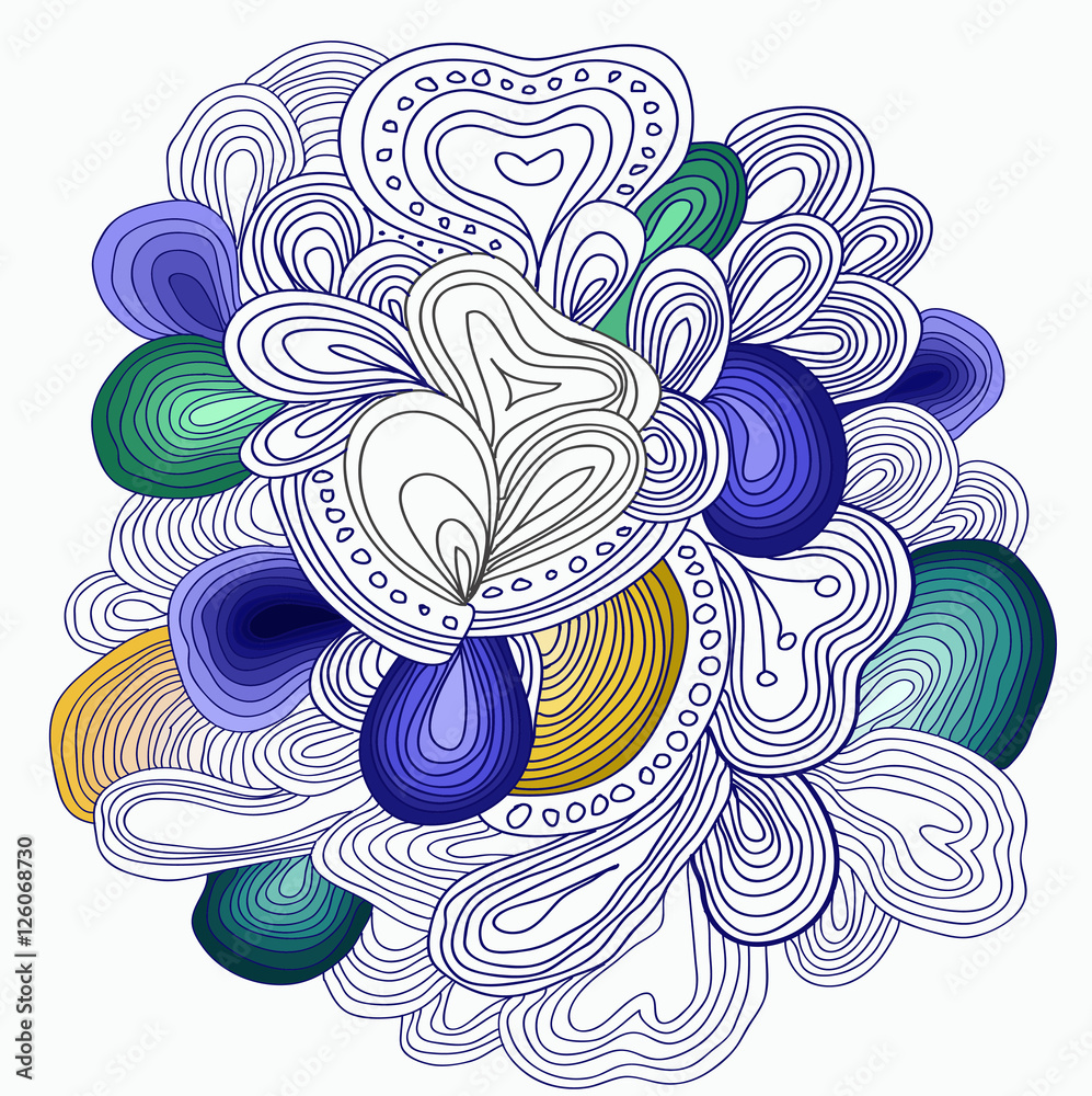 vector pattern with many lines and details/ Ethnic seamless pattern ...