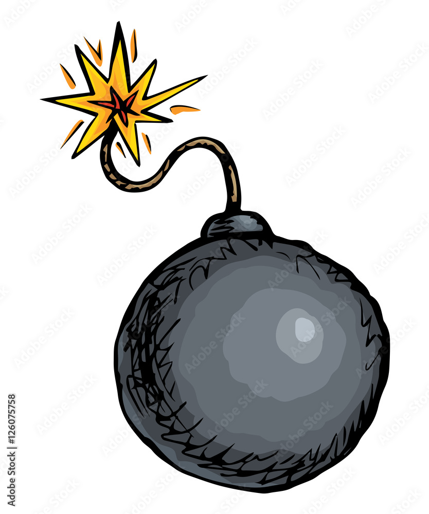 Bomb. Vector drawing Stock Vector | Adobe Stock