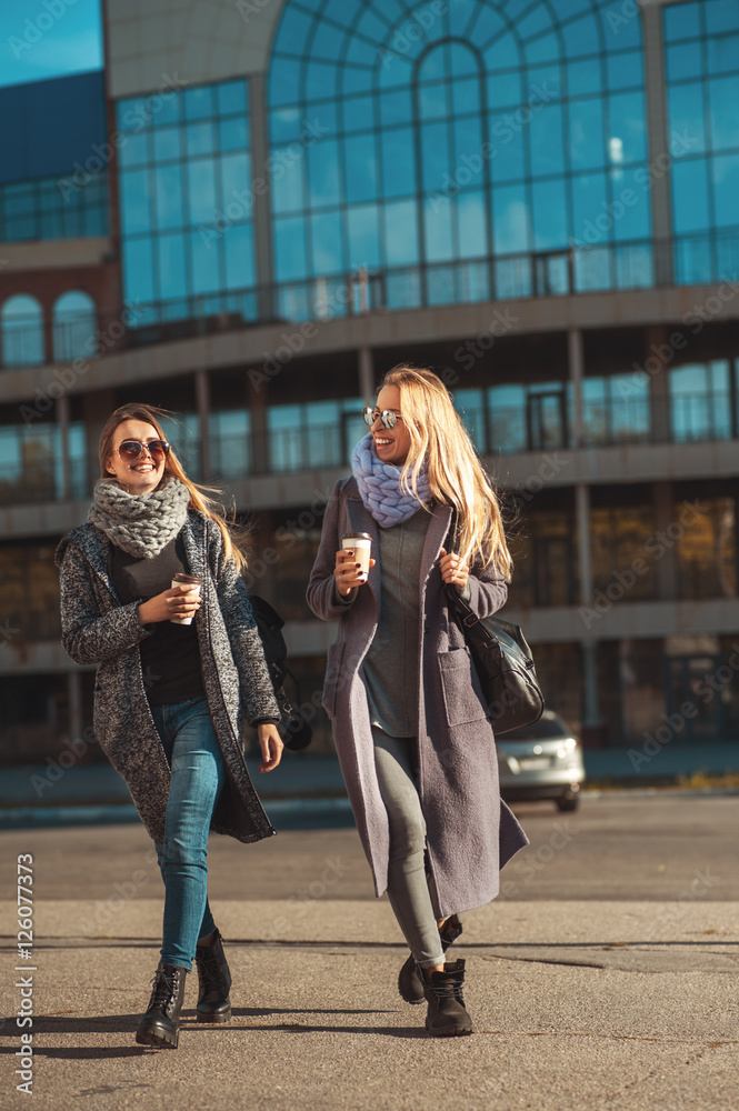 Two Friends Walking Alone