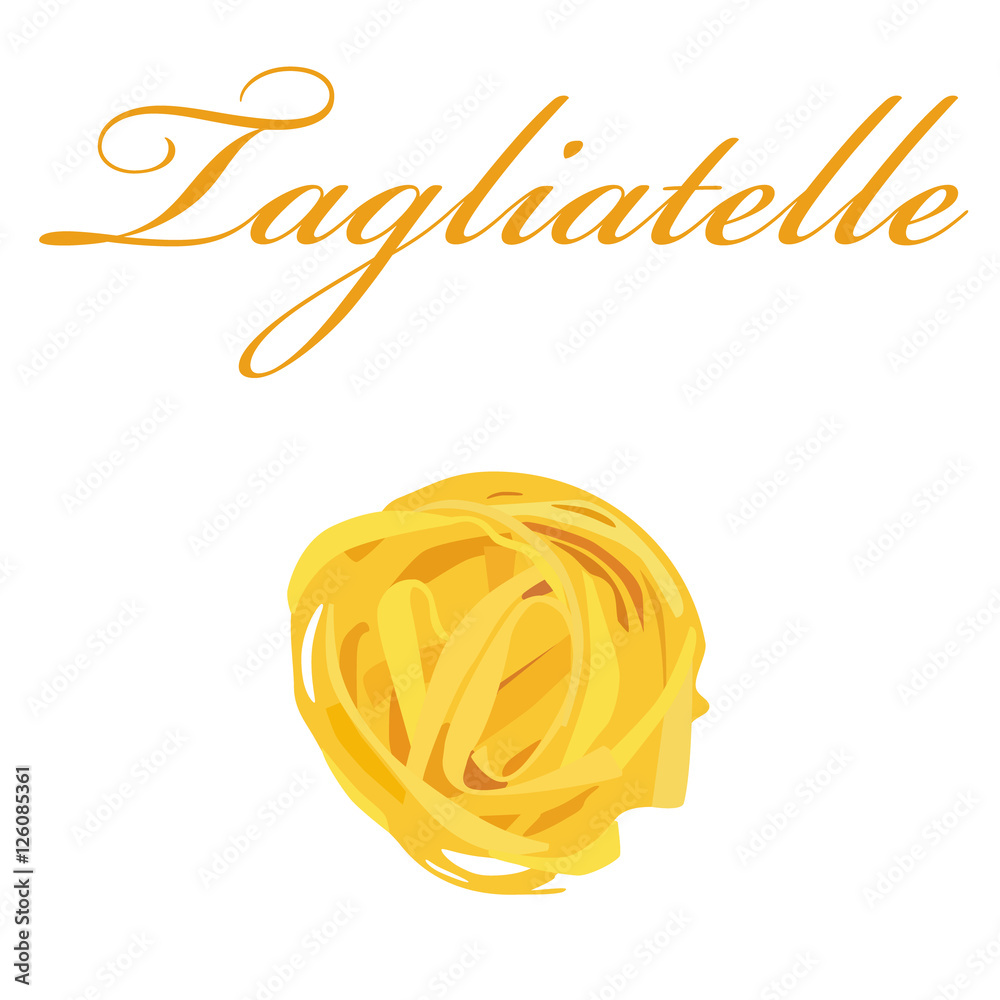 Tagliatelle pasta vector Stock Vector | Adobe Stock