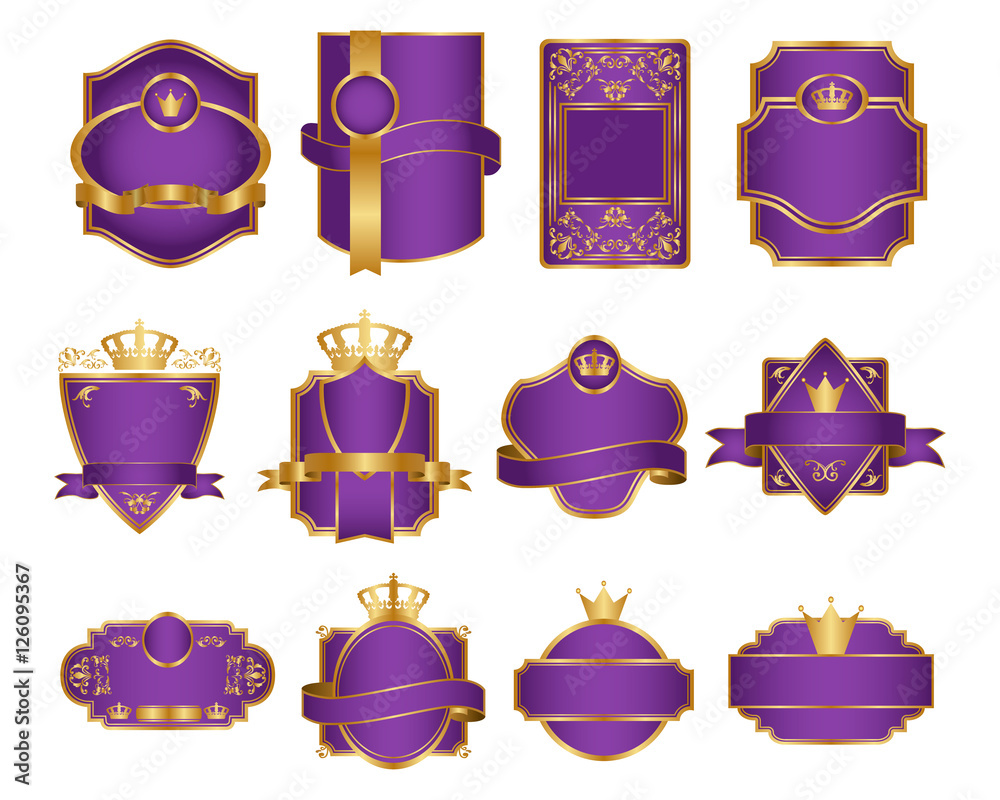 Templates. Royal vintage label. set Stock Vector | Adobe Stock