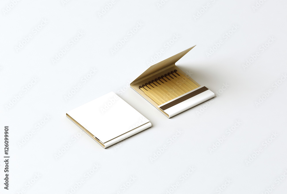 Blank promo matches book mock up, clipping path, 3d rendering. Empty ...