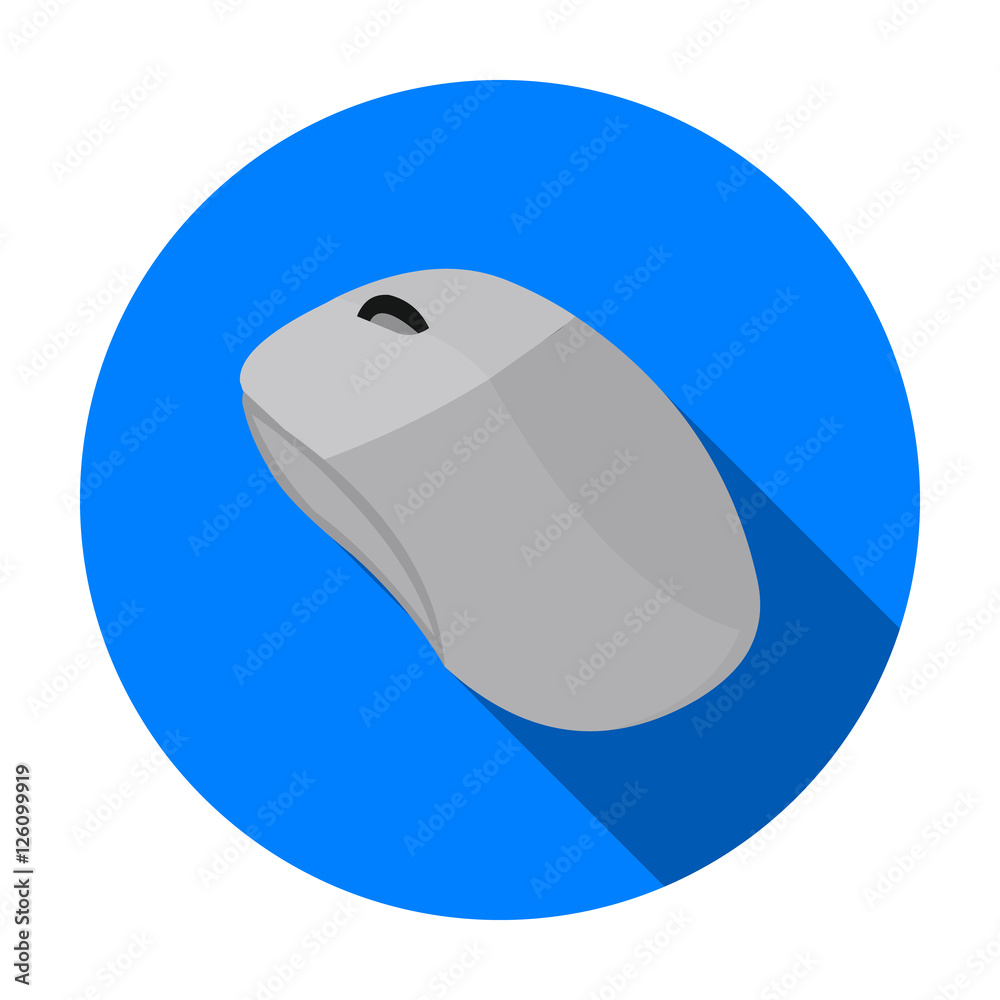 Computer mouse icon in flat style isolated on white background ...
