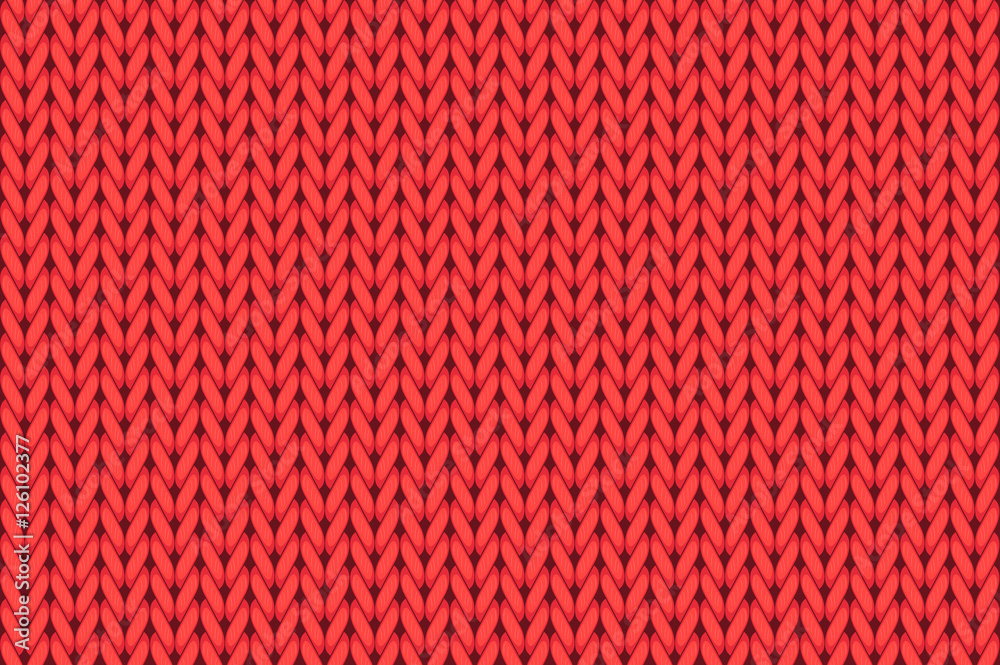 Knit woven yarn fabric seamless pattern. red wool seamless background ...