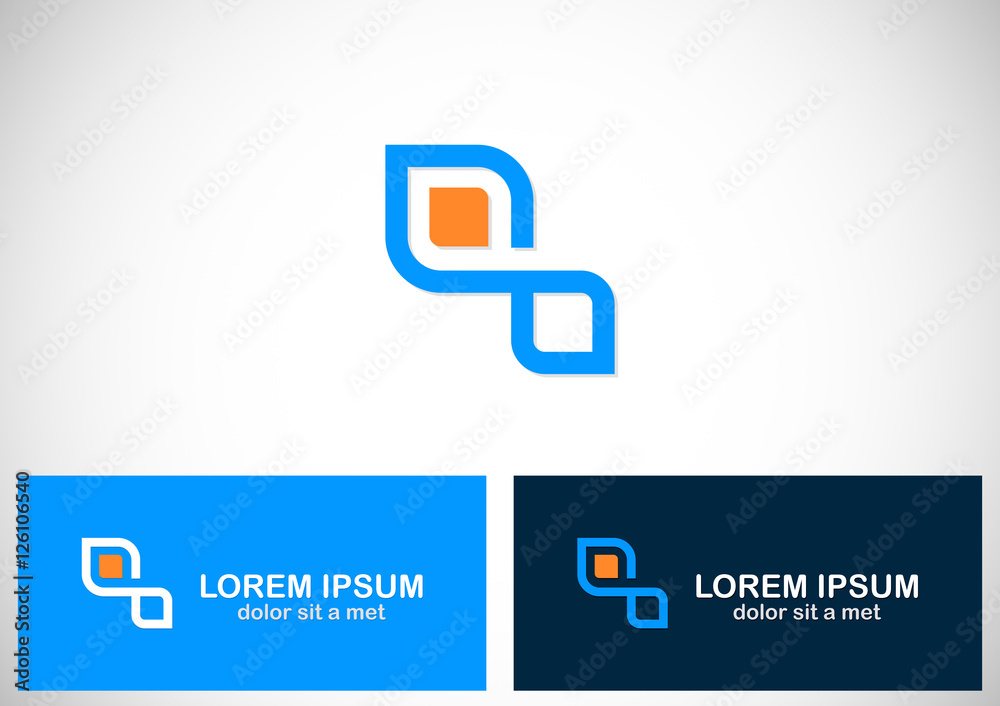 square digital infinity logo Stock Vector | Adobe Stock