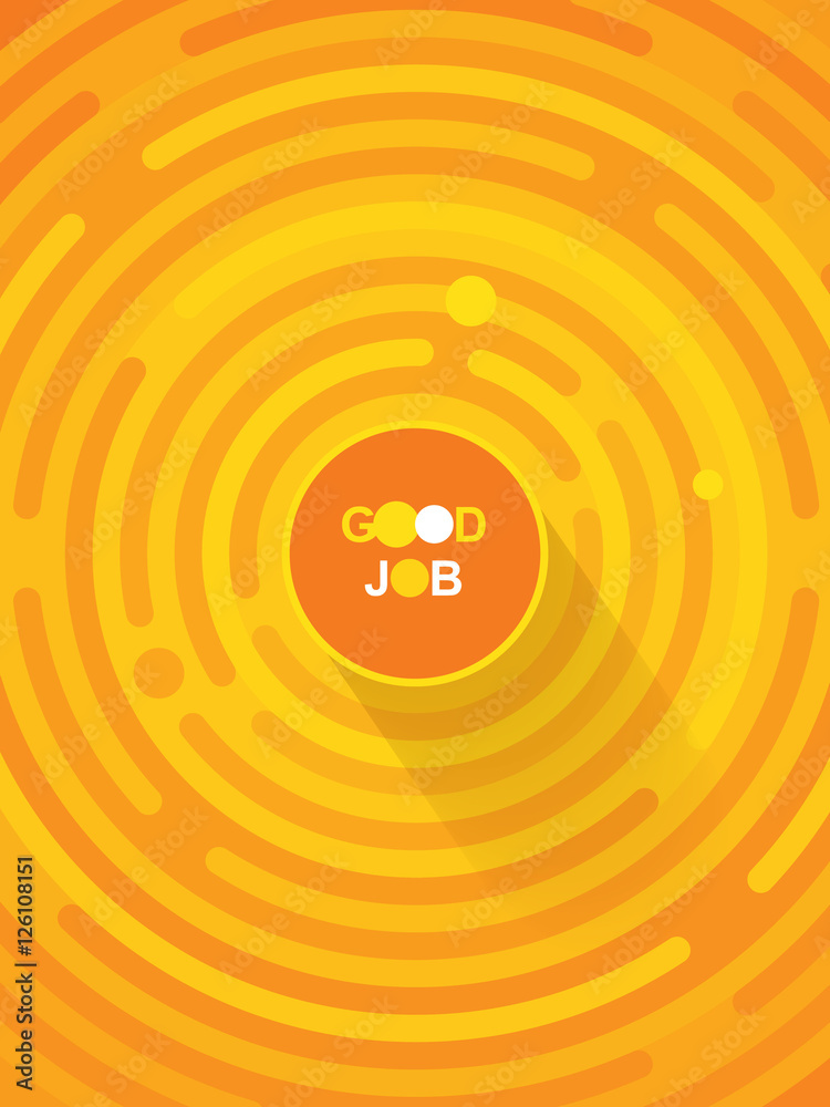 Good job template. Place for text. Copy, paste. Victory background with ...