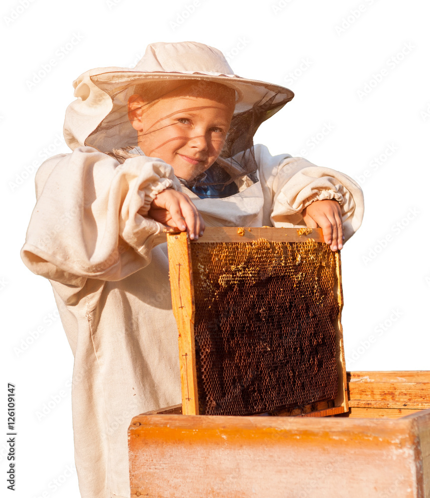 beekeeper a young boy who works in the apiary Stock Photo | Adobe Stock