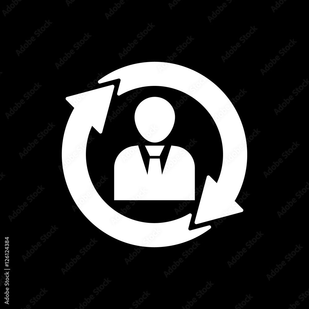 The management and rotation icon. Management and rotation, partnership ...