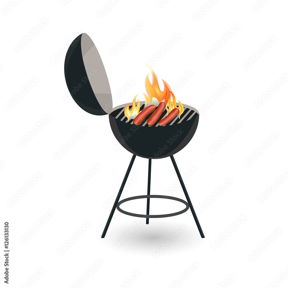 Grilling Hot Dogs Clipart