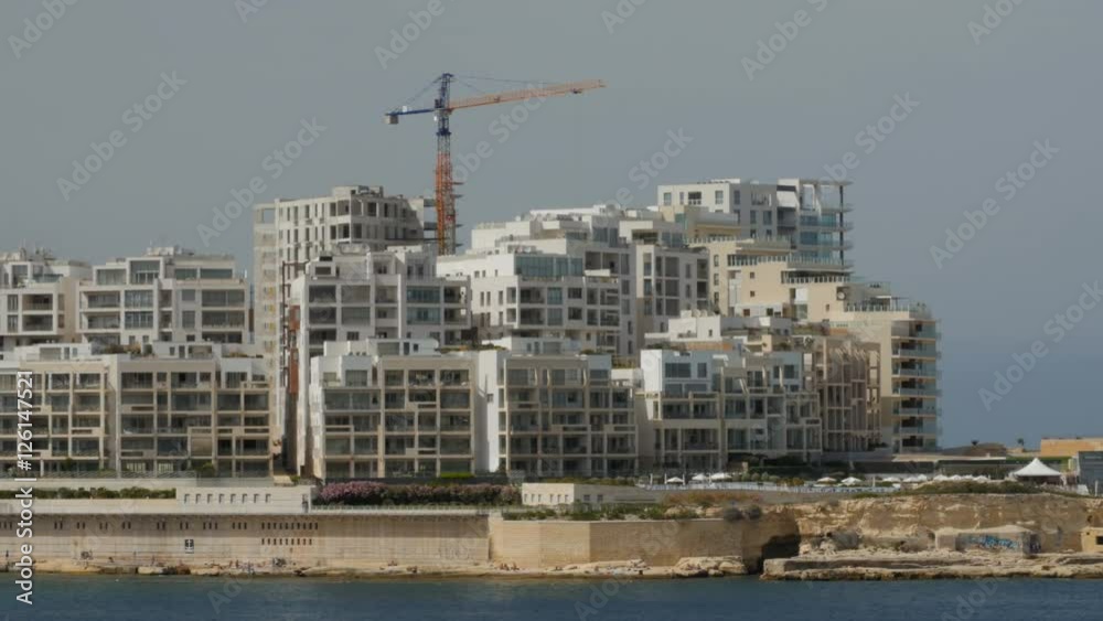 Building Construction with Cranes. Construction of multi-storey ...