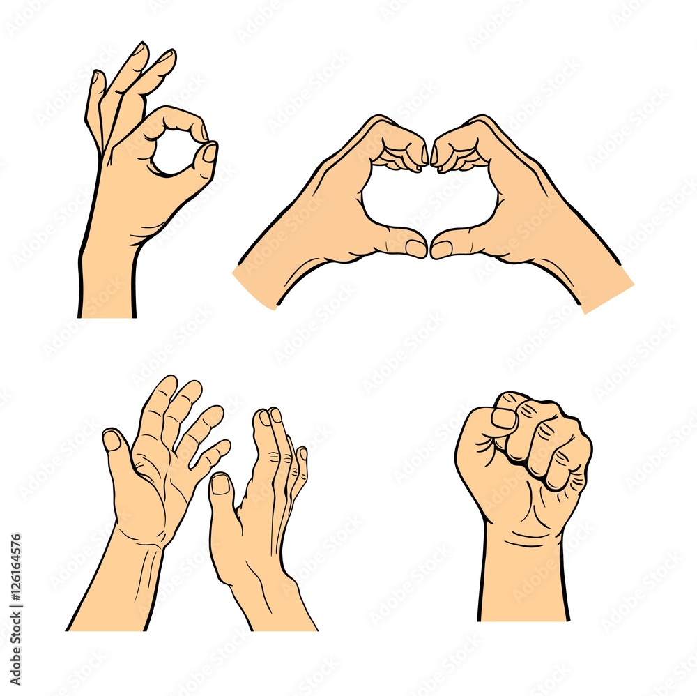Human hands vector illustration. Stock Vector | Adobe Stock