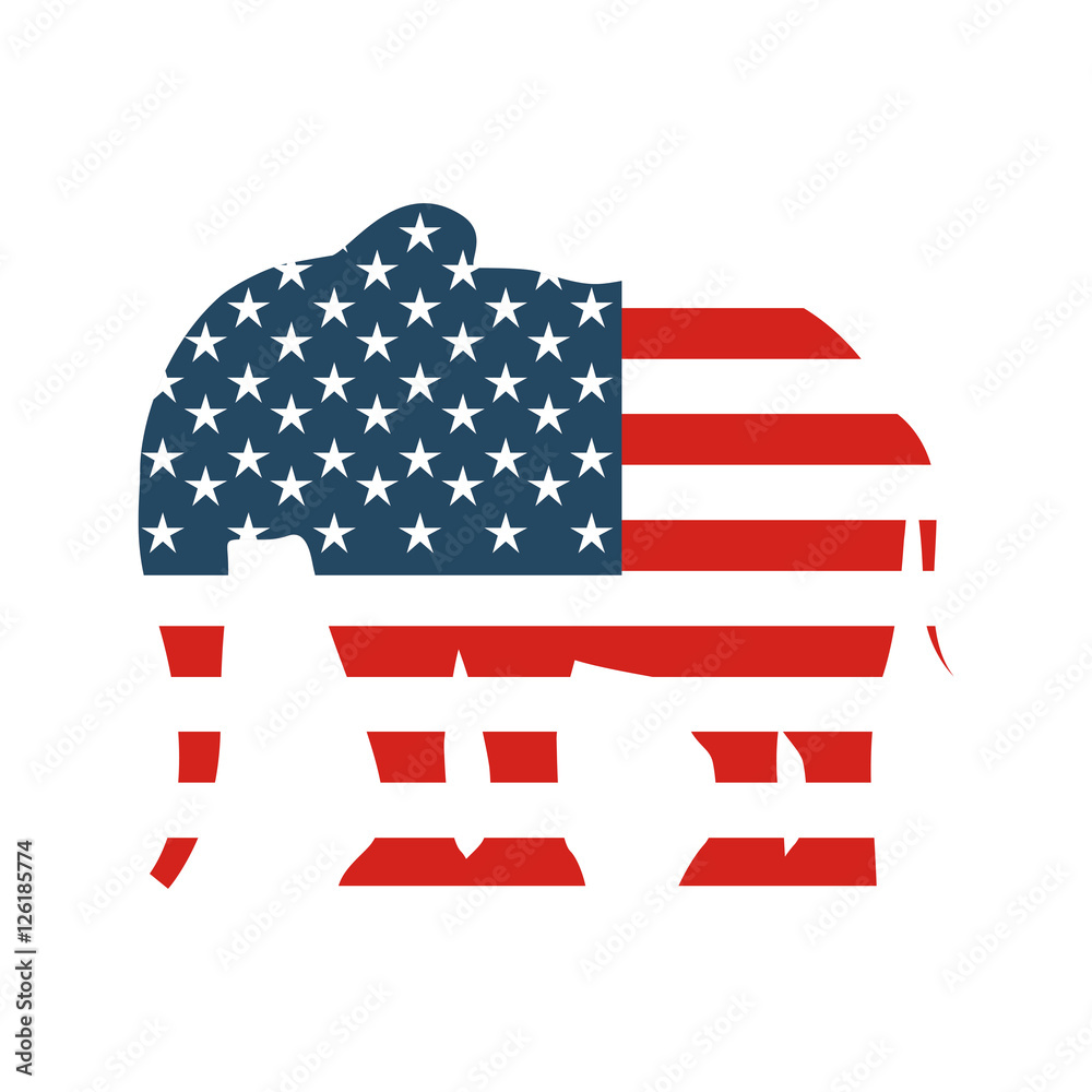 republican party emblem isolated icon vector illustration design Stock ...