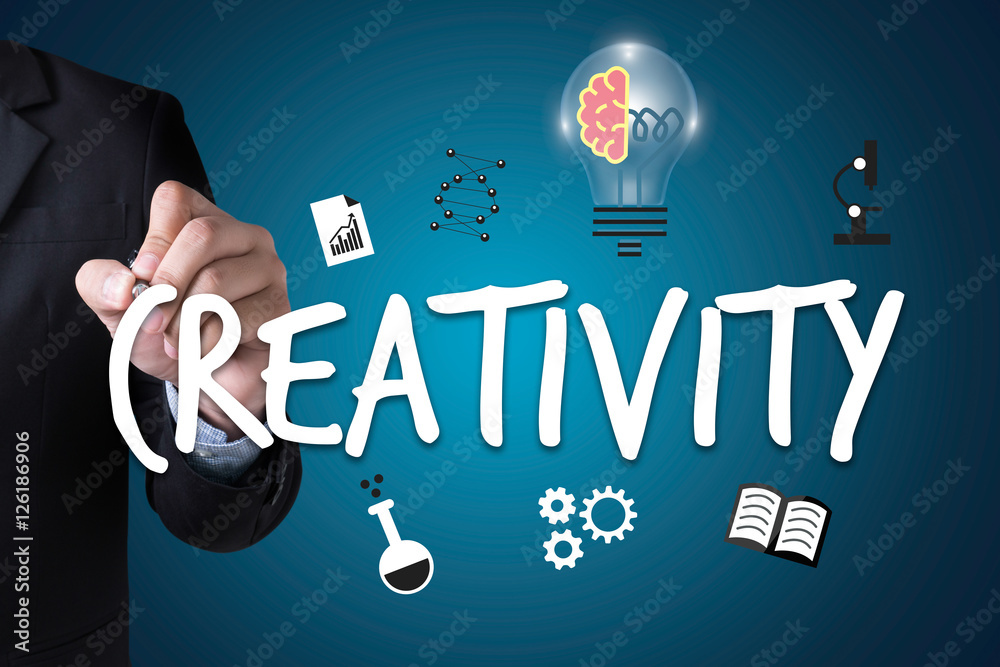 CREATIVITY Creative and Design Thinking Innovation Process crea Stock ...