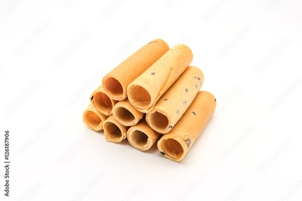 tong muan (a type of rolled wafer, a traditional dessert in Thailand ...