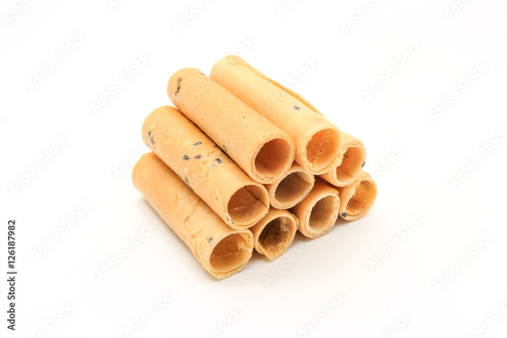 tong muan (a type of rolled wafer, a traditional dessert in Thailand ...