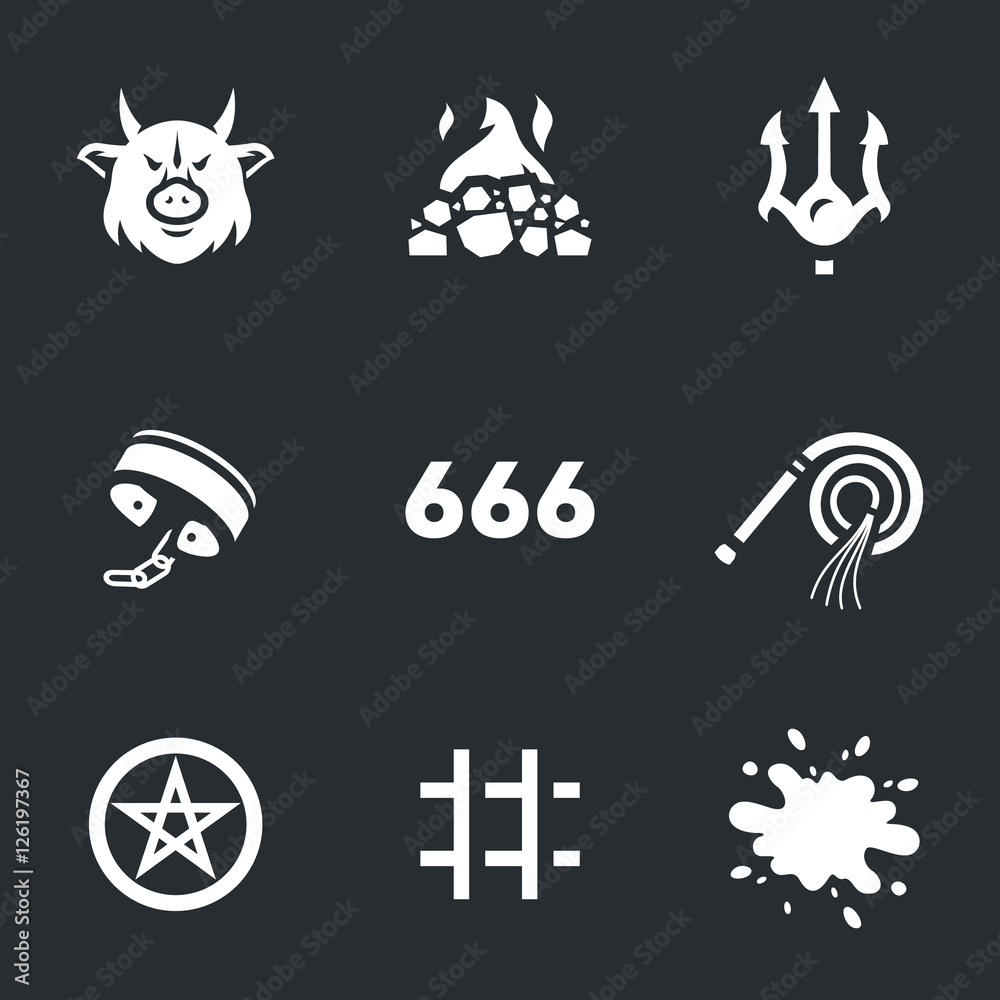Vector Set of Hell. Stock Vector | Adobe Stock