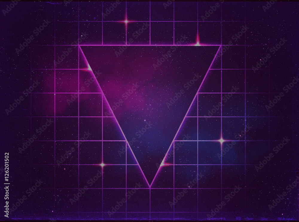 80's Style Retro Triangle background Stock Illustration | Adobe Stock