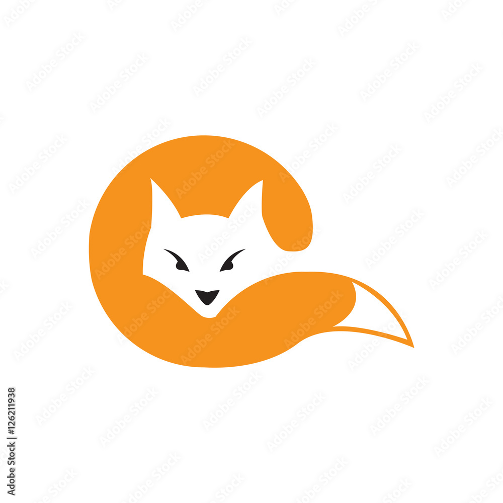 fox letter C logo Stock Vector | Adobe Stock