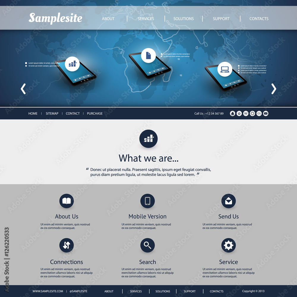 Business, Connection, Network - Website Template vector de Stock ...