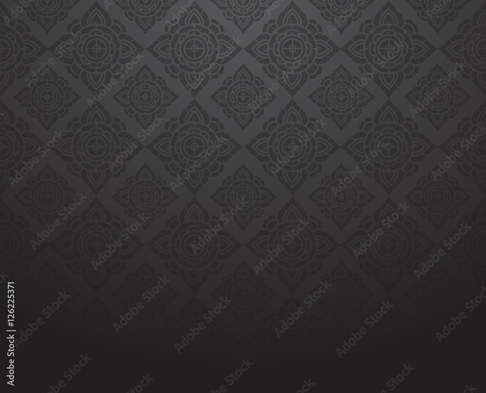 Line Thai, black color tradition abstract background เวกเตอร์สต็อก ...