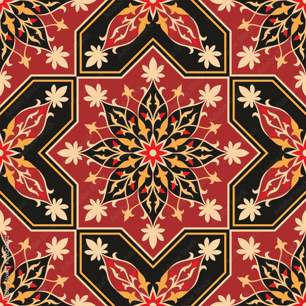 Arabesque. Pattern in Moorish style. Arab seamless texture. Element of ...