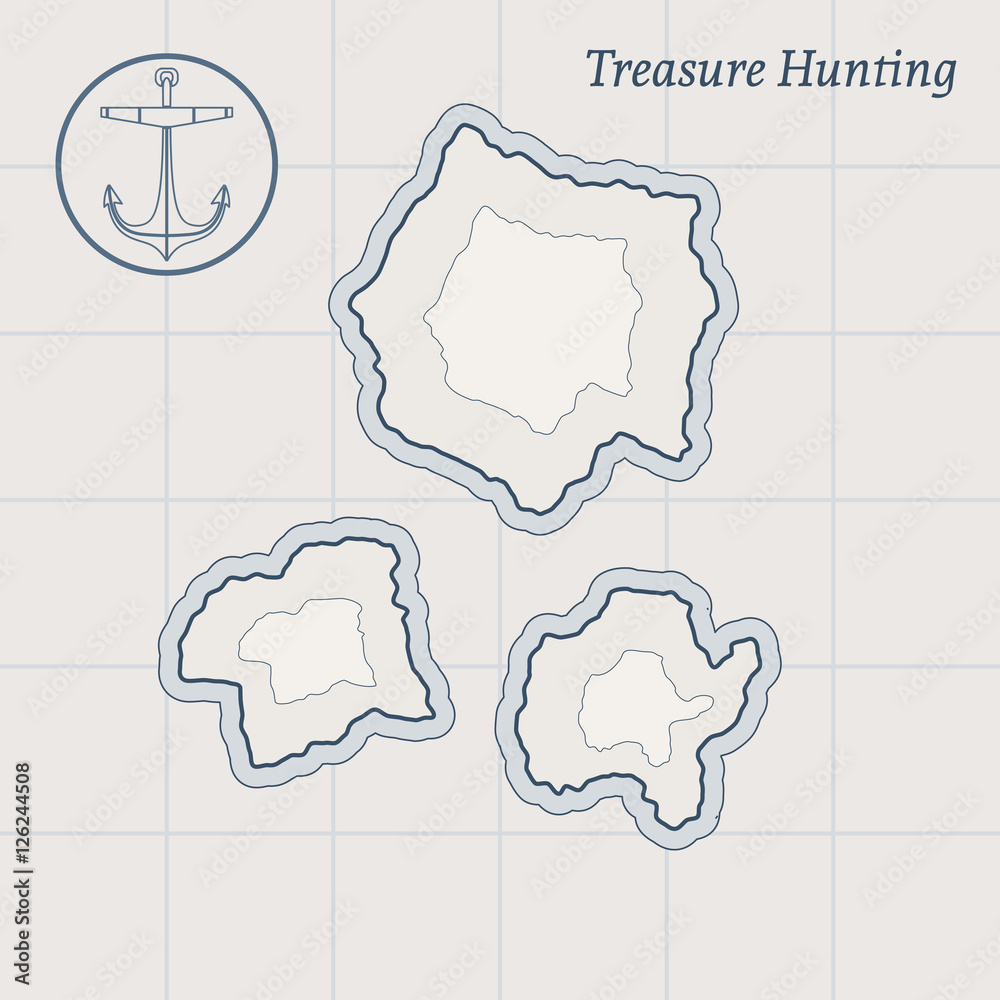 Vector Treasure Map Background Stock Vector | Adobe Stock