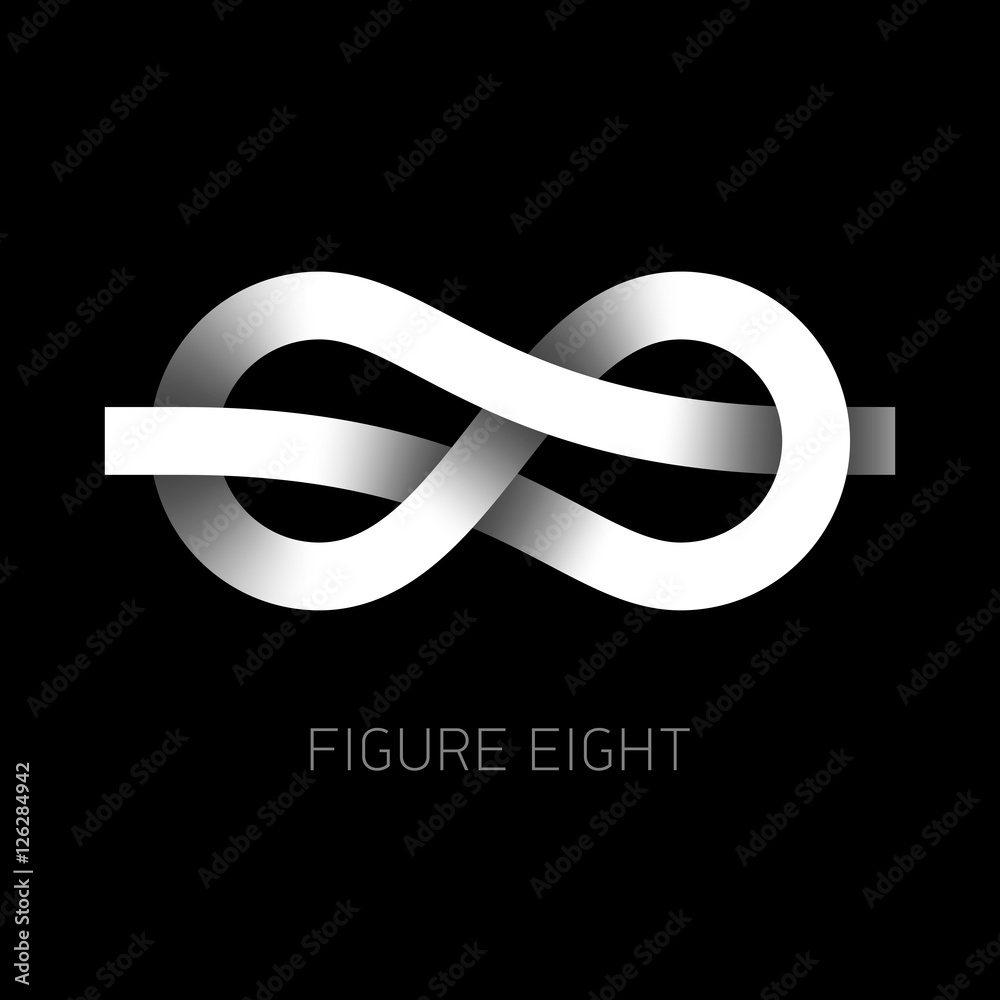 Figure eight knot symbol, figure 8 Stock Vector | Adobe Stock