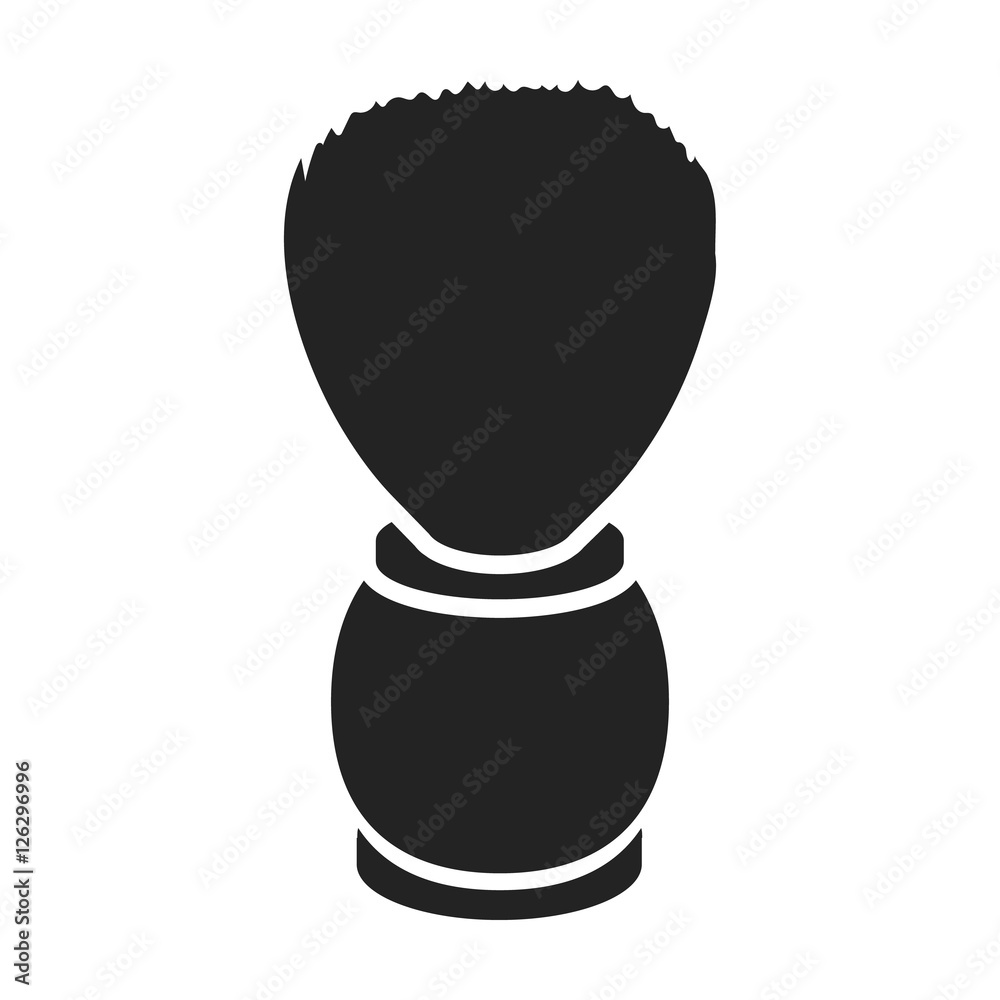 Shaving brush icon in black style isolated on white background ...
