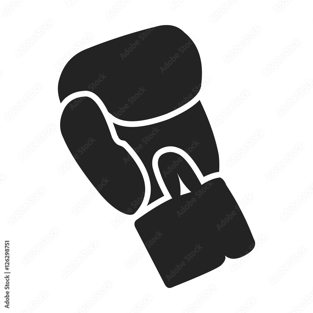 Boxing glove icon in black style isolated on white background. Sport ...
