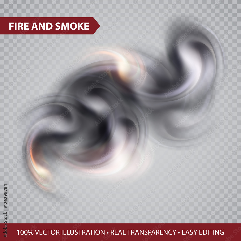 Isolated Vector Smoke on transparence background. Vector illustration ...