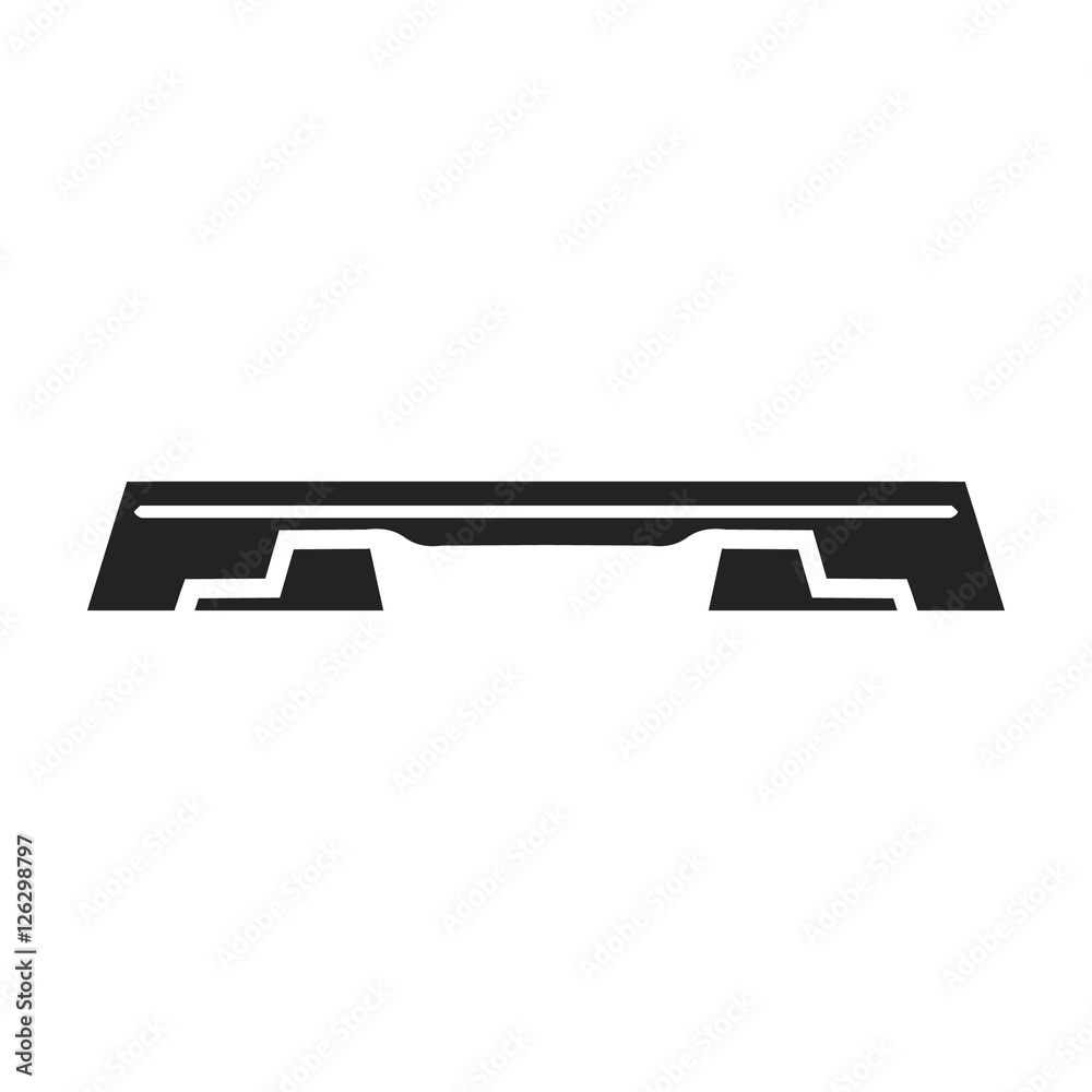 Fitness step board icon in black style isolated on white background ...