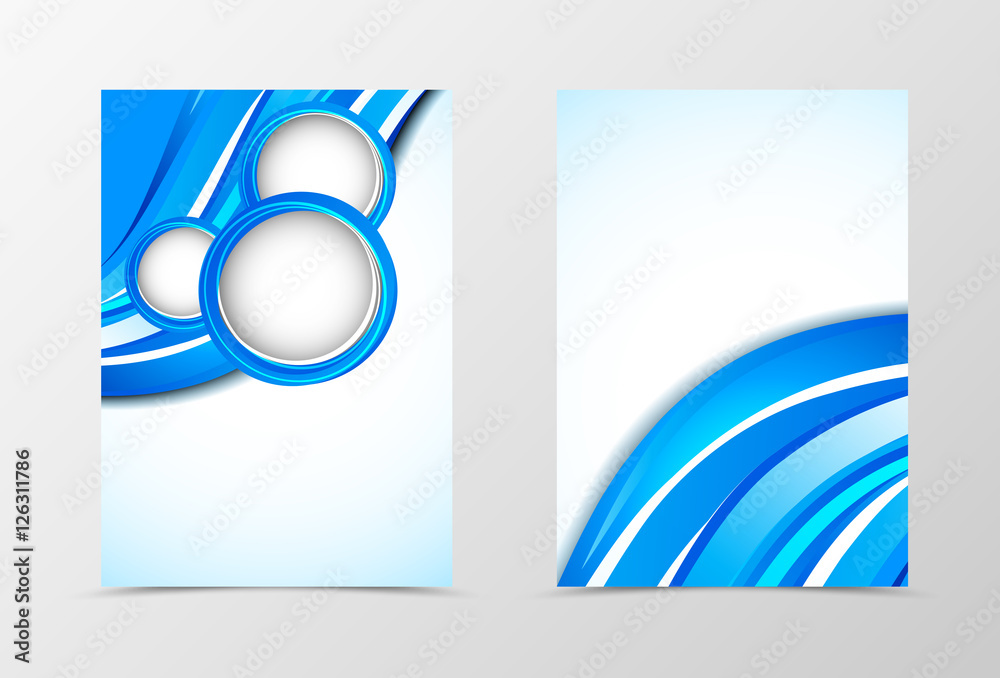 Front and back dynamic flyer template design Stock Vector | Adobe Stock