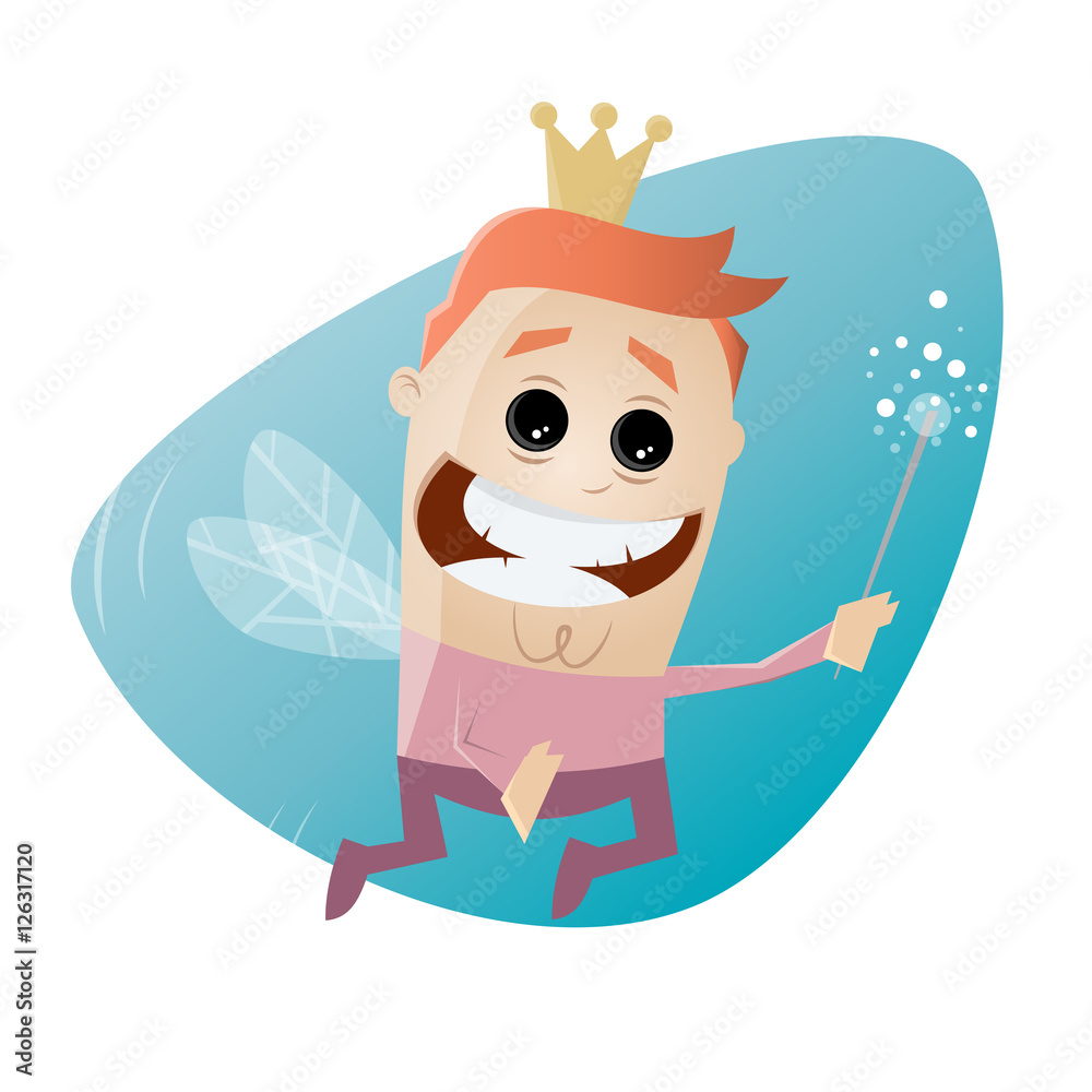 funny male cartoon fairy Stock Vector | Adobe Stock
