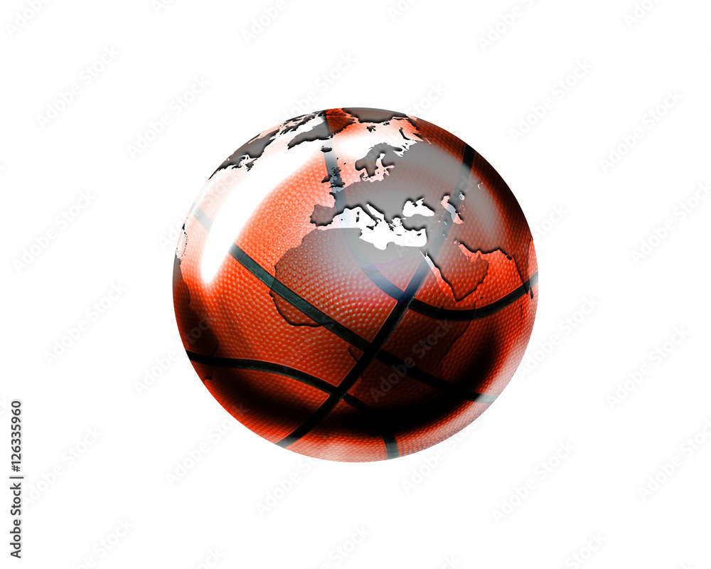 World globe basketball Stock Illustration | Adobe Stock