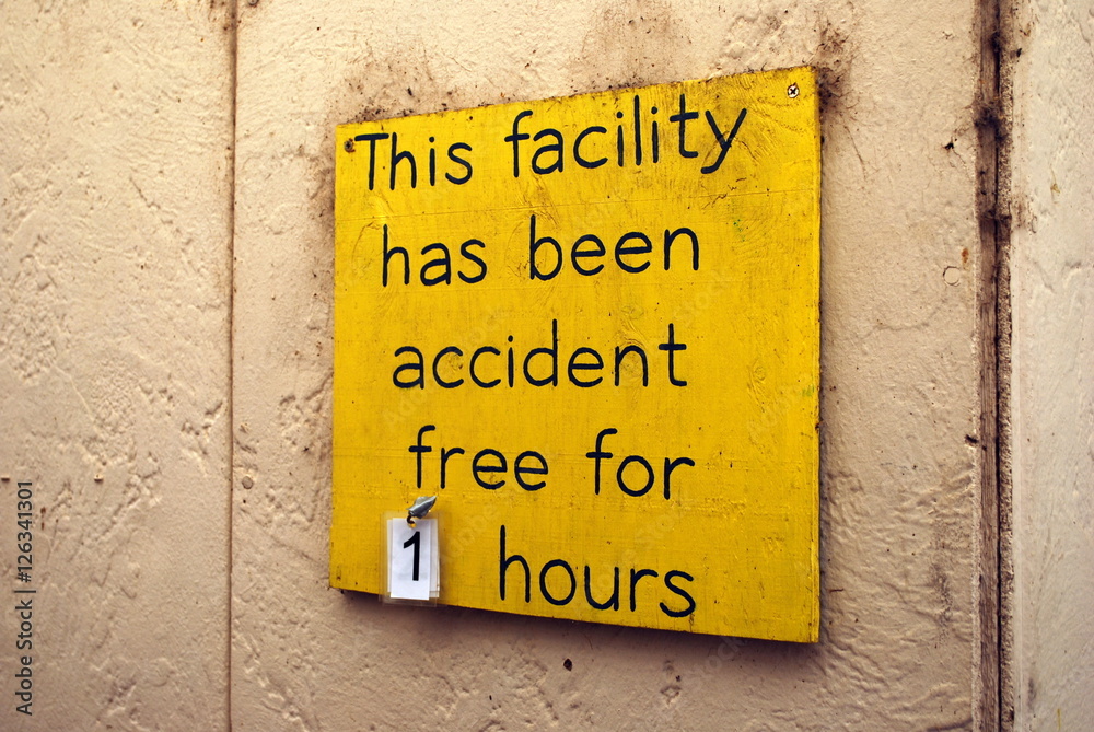 Facility safety sign Stock Photo | Adobe Stock