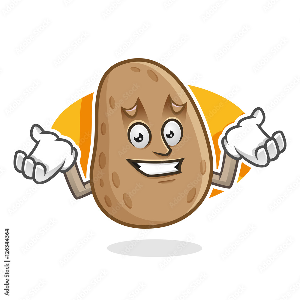 Feeling sorry potato mascot, potato character, potato cartoon Stock ...
