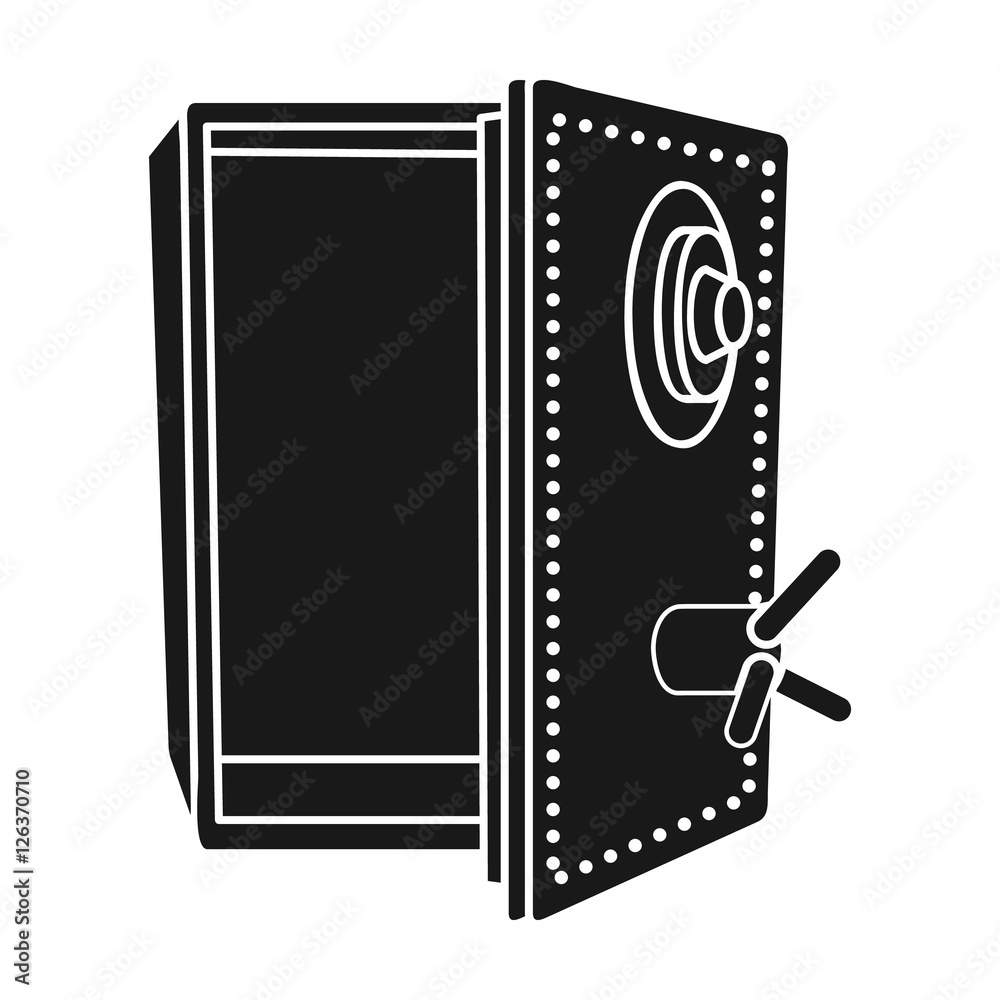 Safe icon in black style isolated on white background. Crime symbol ...