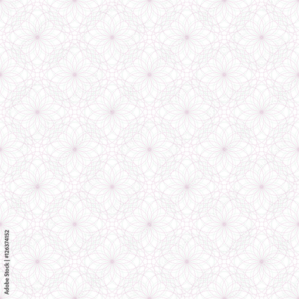 Seamless abstract background pattern with guilloche ornament on white ...