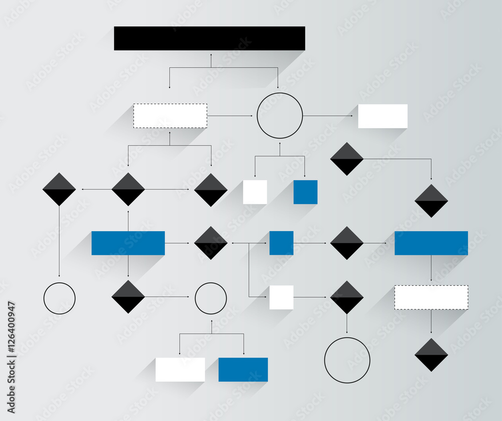 Big flowchart. Geometric scheme. Presentation infographics element ...