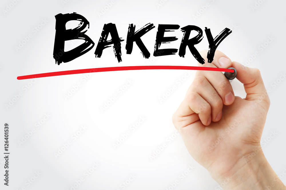 Hand writing Bakery with marker, concept background Stock Photo | Adobe ...