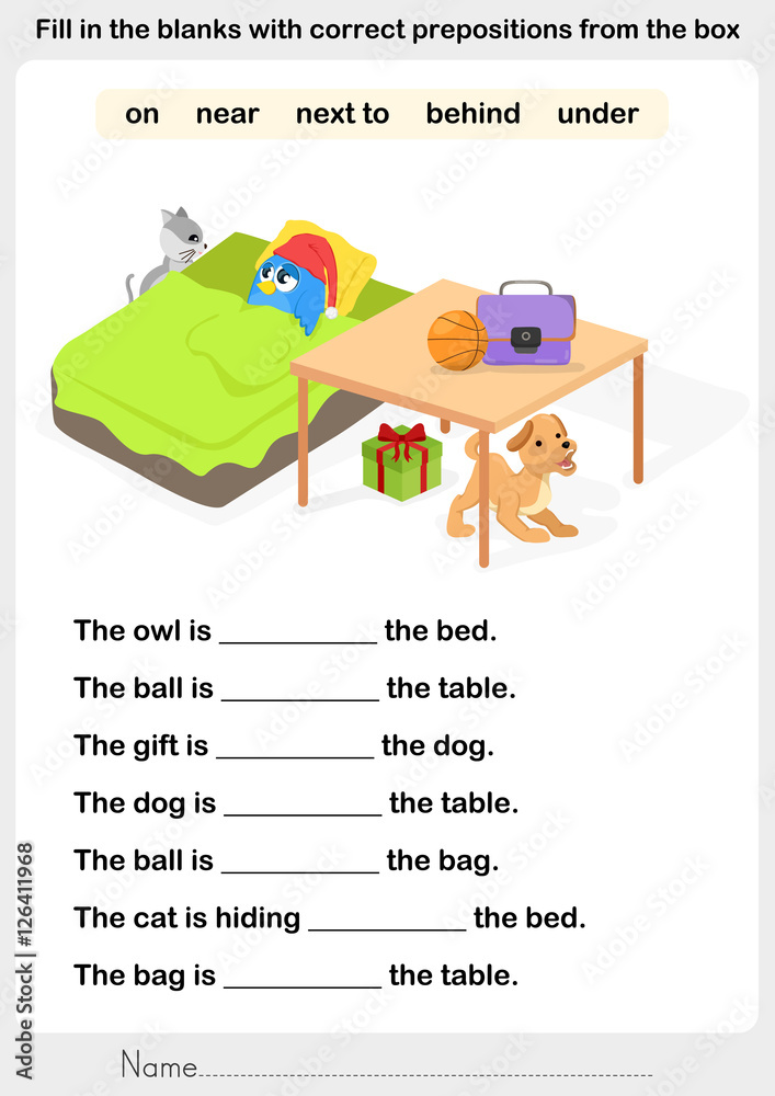 Fill in the blanks with correct prepositions - preposition worksheet ...