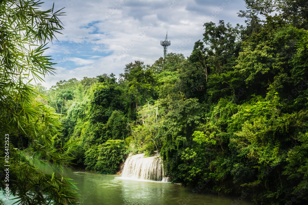 Sai Yok waterfall, the beautiful waterfall in forest at Sai Yok ...