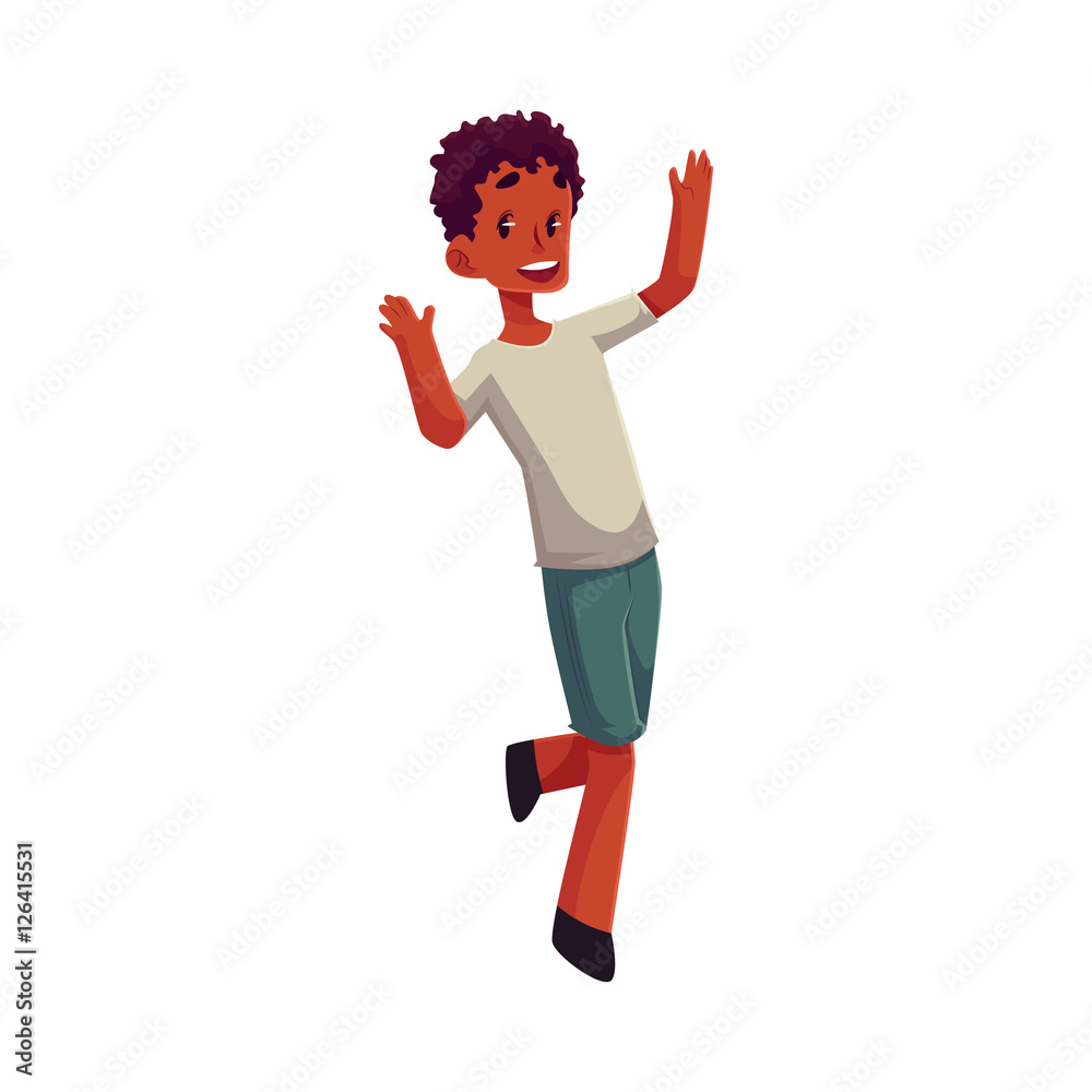 Happy Black Boy Clipart