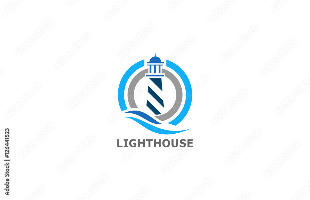 lighthouse logo Stock Vector | Adobe Stock