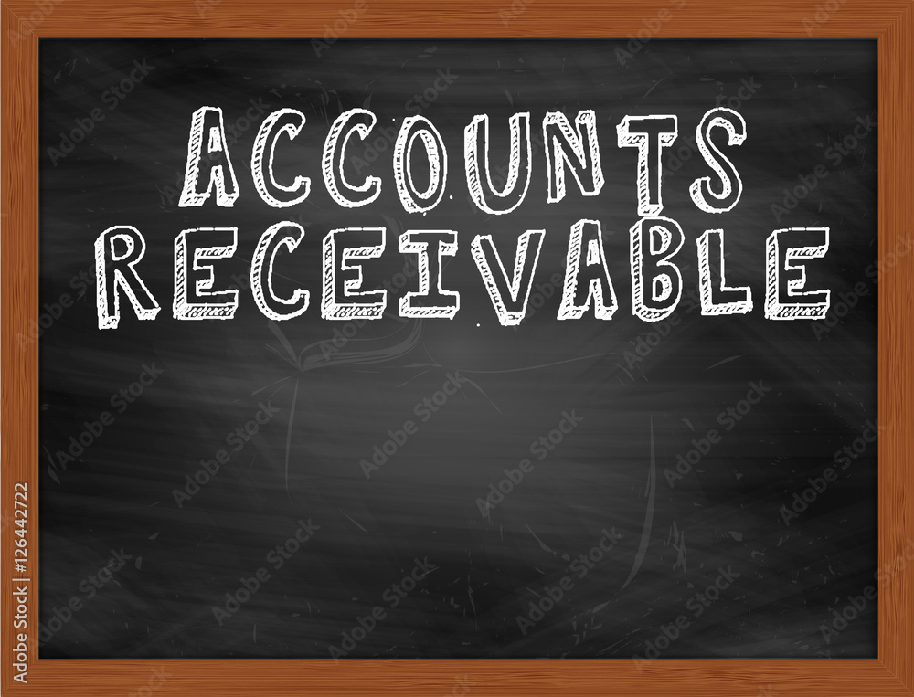 ACCOUNTS RECEIVABLE handwritten text on black chalkboard Stock ...