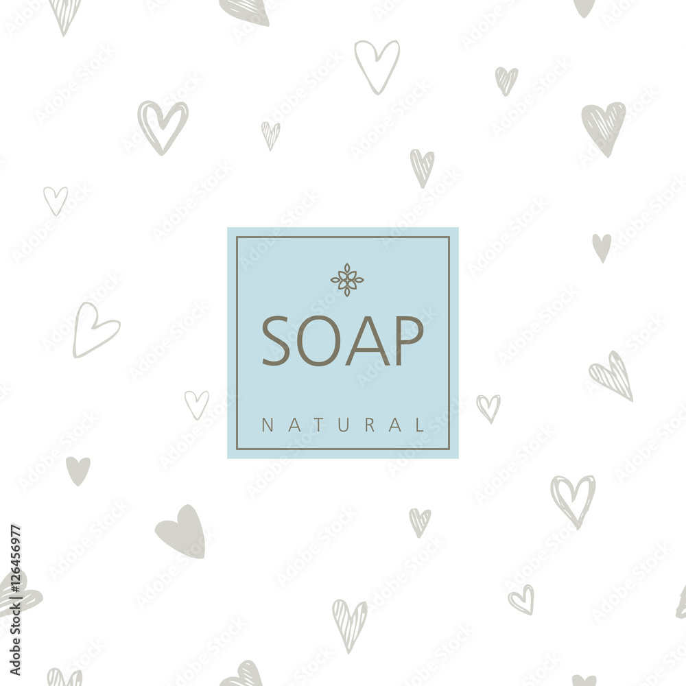 Vector background for natural handmade soap, decorative paper Stock ...