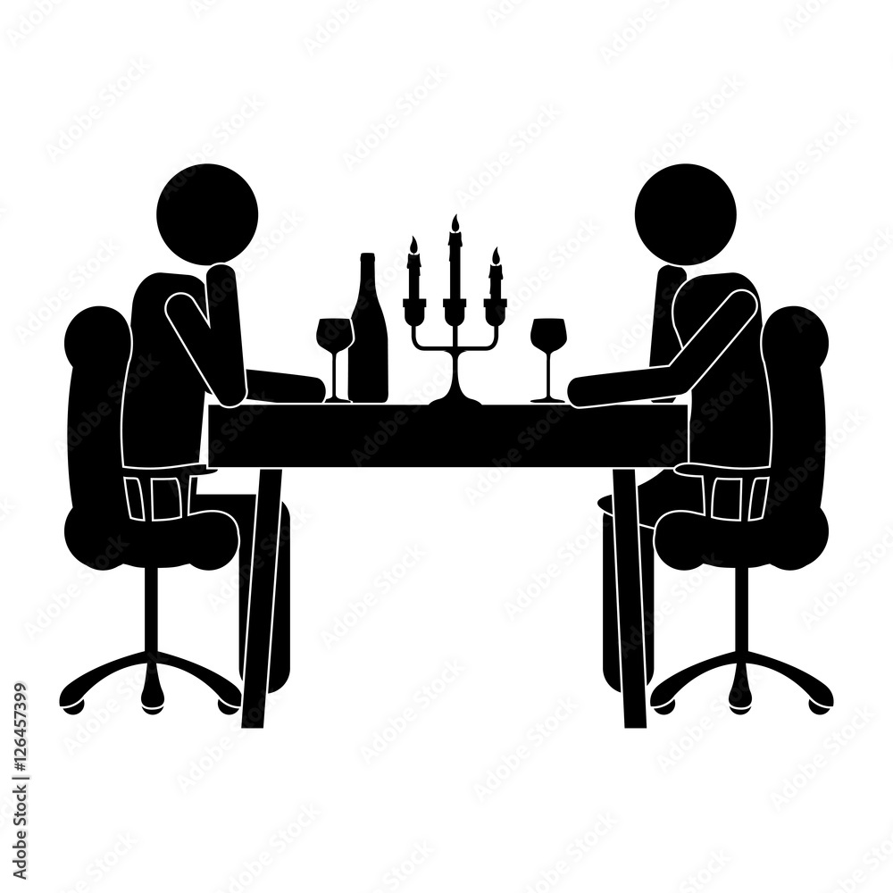 couple dining icon image vector illustration design Stock Vector ...