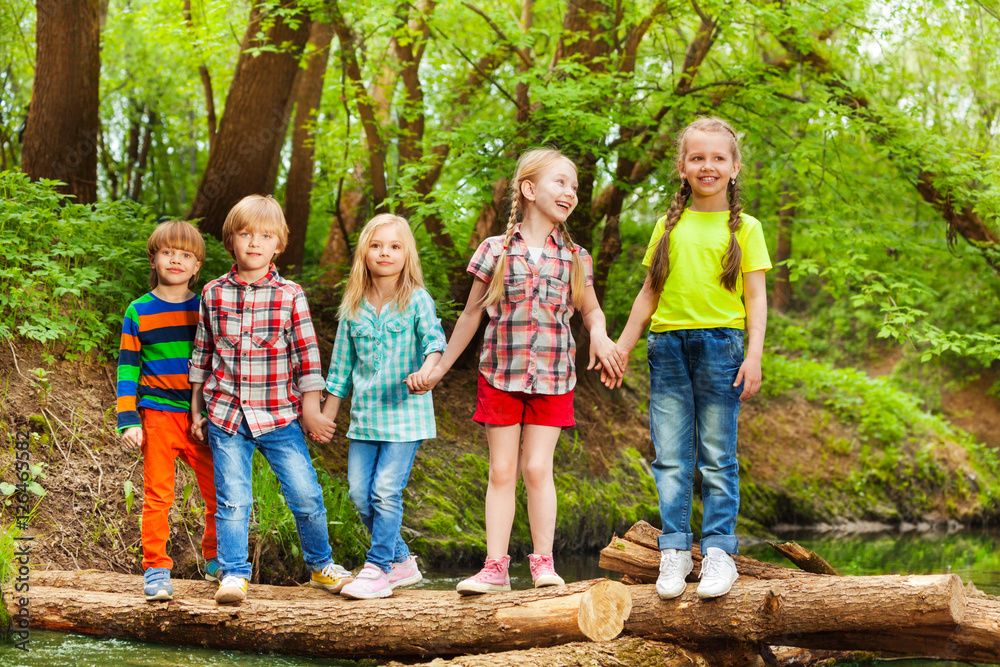 Five Friends Holding Hands
